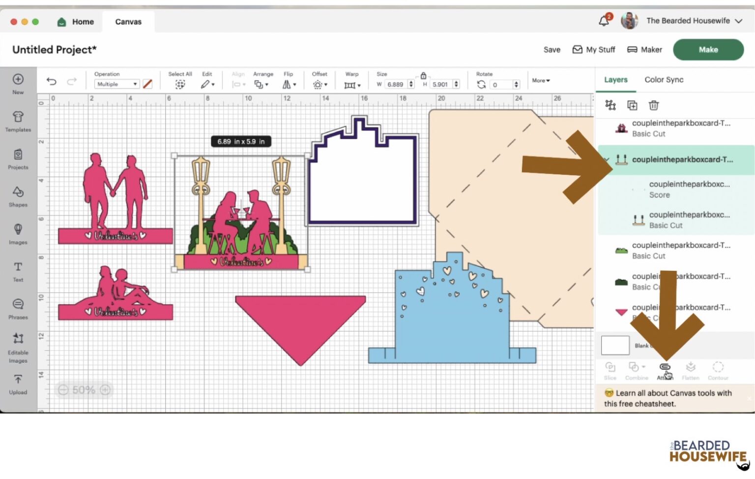 How to Make Romantic Couple Box Cards - The Bearded Housewife