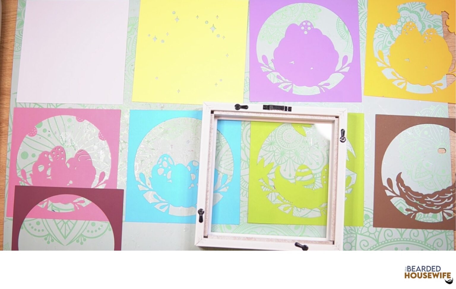 How to Make Easter Egg Basket Shadow Boxes - The Bearded Housewife