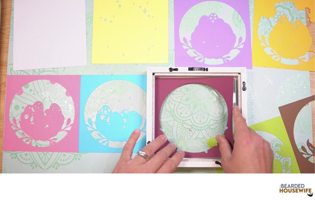 How to Make Easter Egg Basket Shadow Boxes - The Bearded Housewife