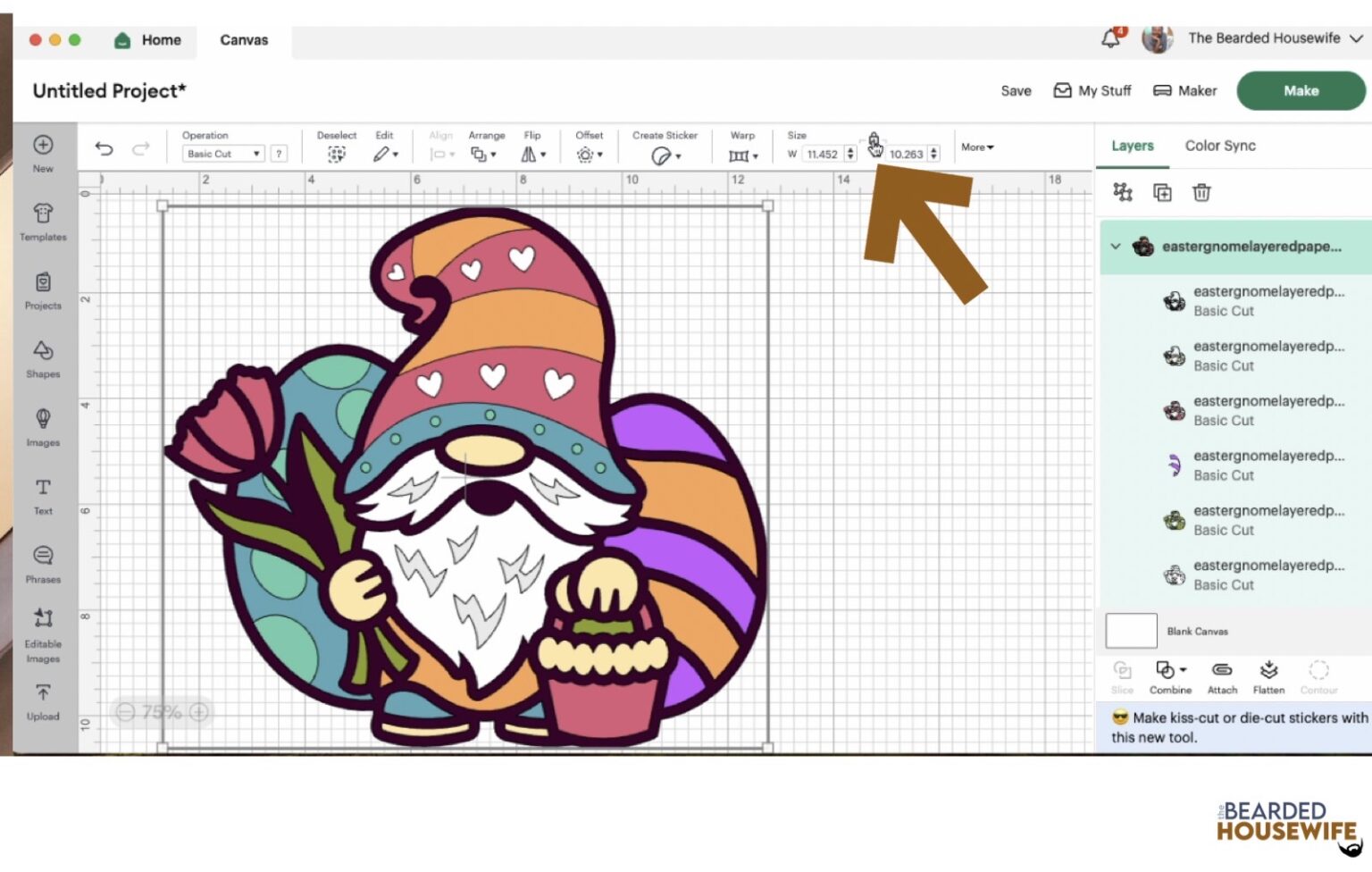 How to Cute Easter Gnome Layered Paper Crafts - The Bearded Housewife