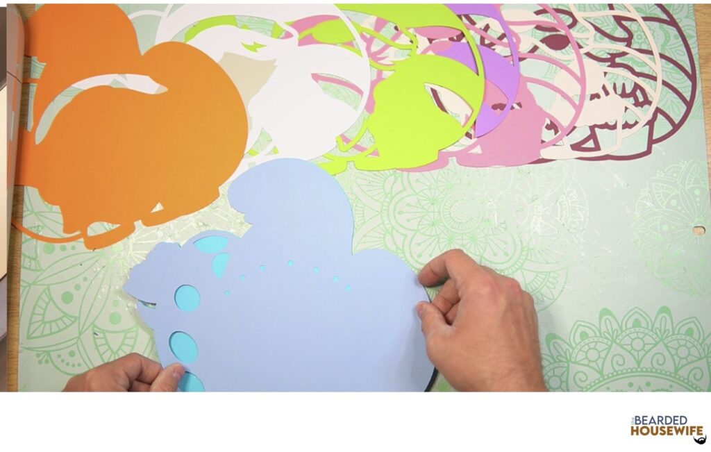 How to Cute Easter Gnome Layered Paper Crafts - The Bearded Housewife