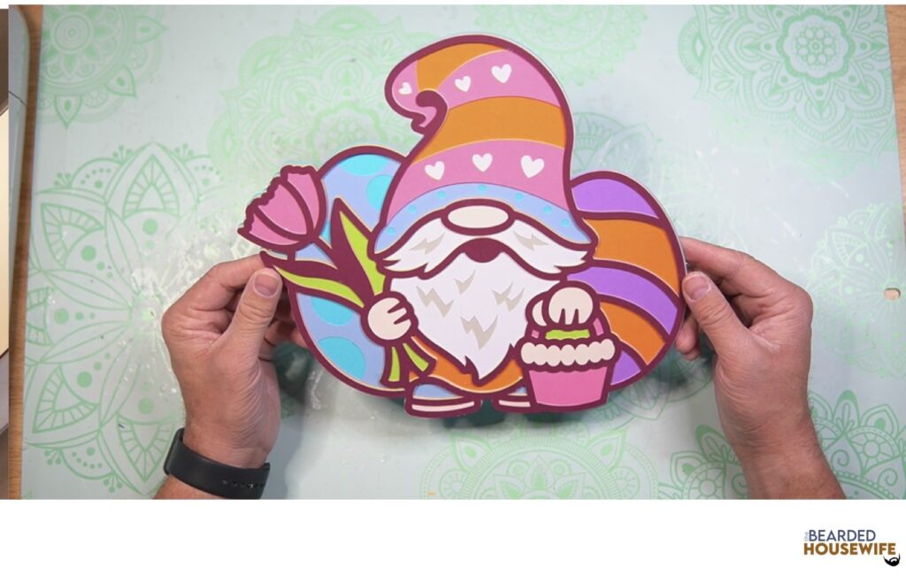 How to Cute Easter Gnome Layered Paper Crafts - The Bearded Housewife