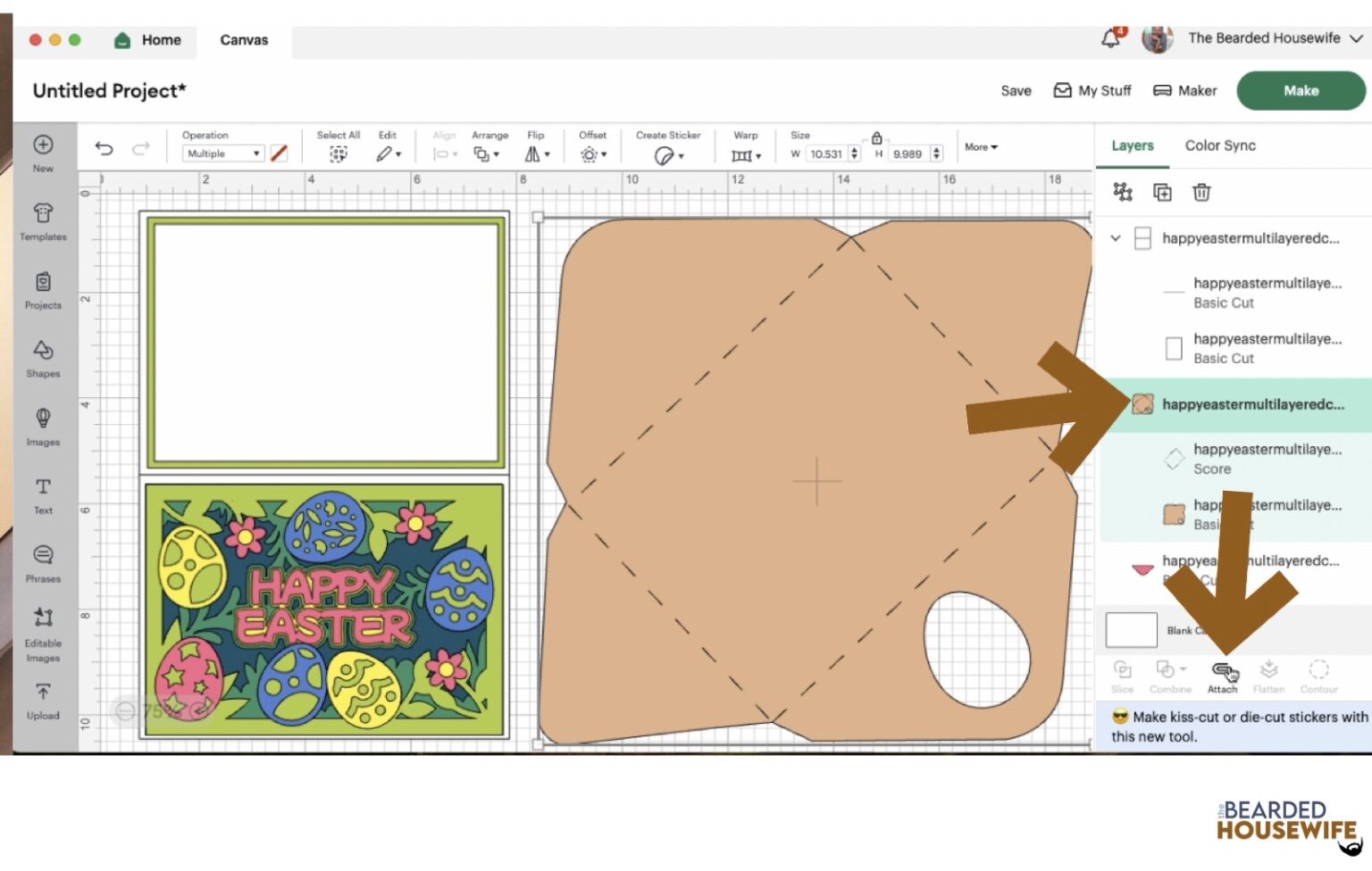 How to Make Colorful Happy Easter Layered Cards - The Bearded Housewife