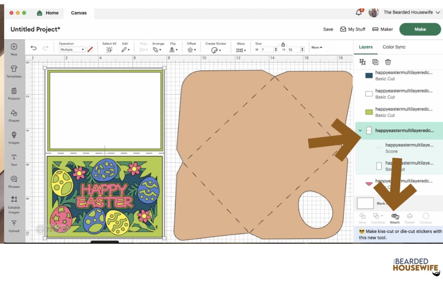 How to Make Colorful Happy Easter Layered Cards - The Bearded Housewife