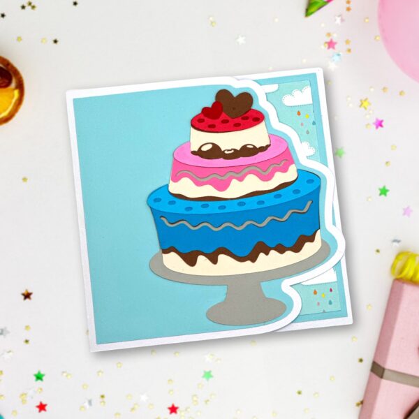 How to Make Birthday Cake Side Edge Cards - The Bearded Housewife