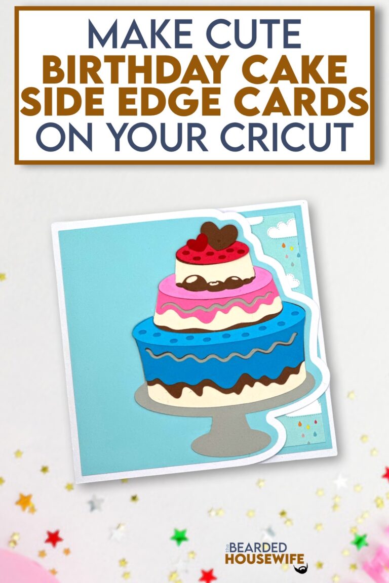 How to Make Birthday Cake Side Edge Cards - The Bearded Housewife
