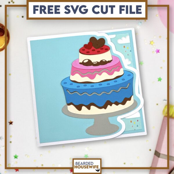 How to Make Birthday Cake Side Edge Cards - The Bearded Housewife