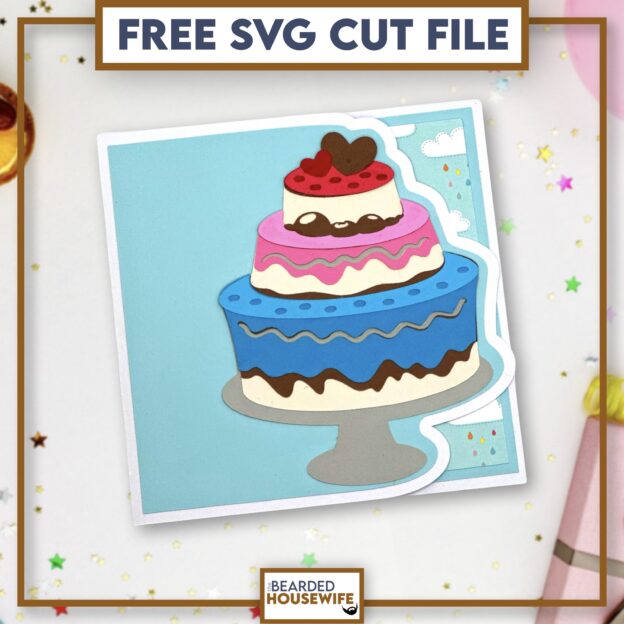 How to Make Birthday Cake Side Edge Cards - The Bearded Housewife