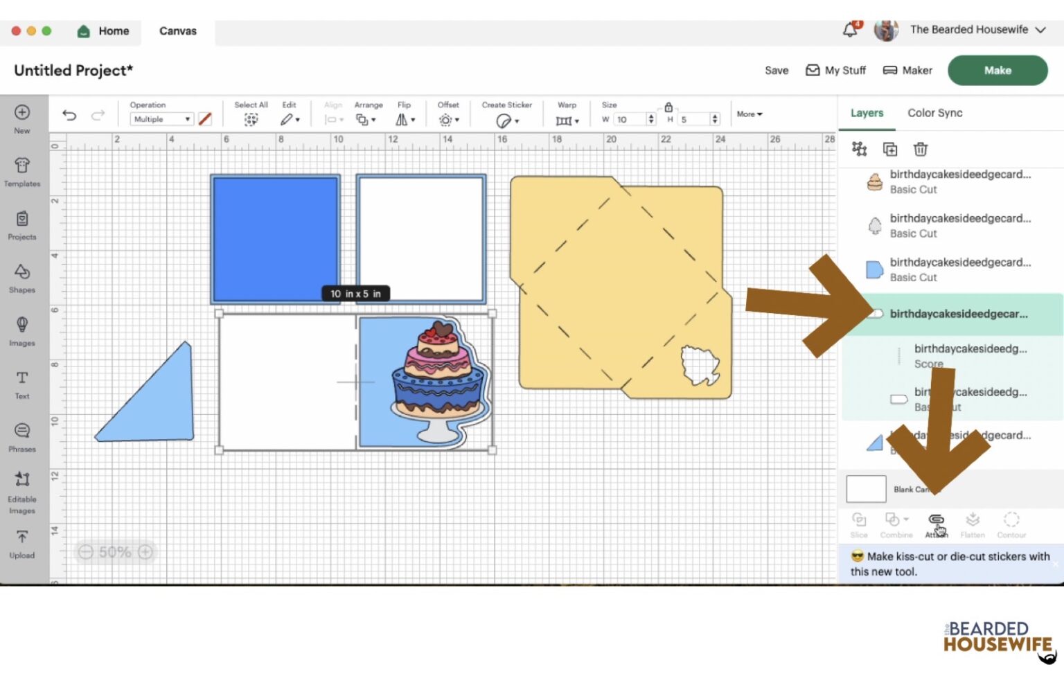 How to Make Birthday Cake Side Edge Cards - The Bearded Housewife