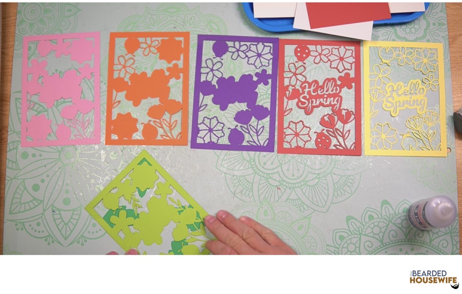 How to Make Cute Layered Cards for Springtime - The Bearded Housewife