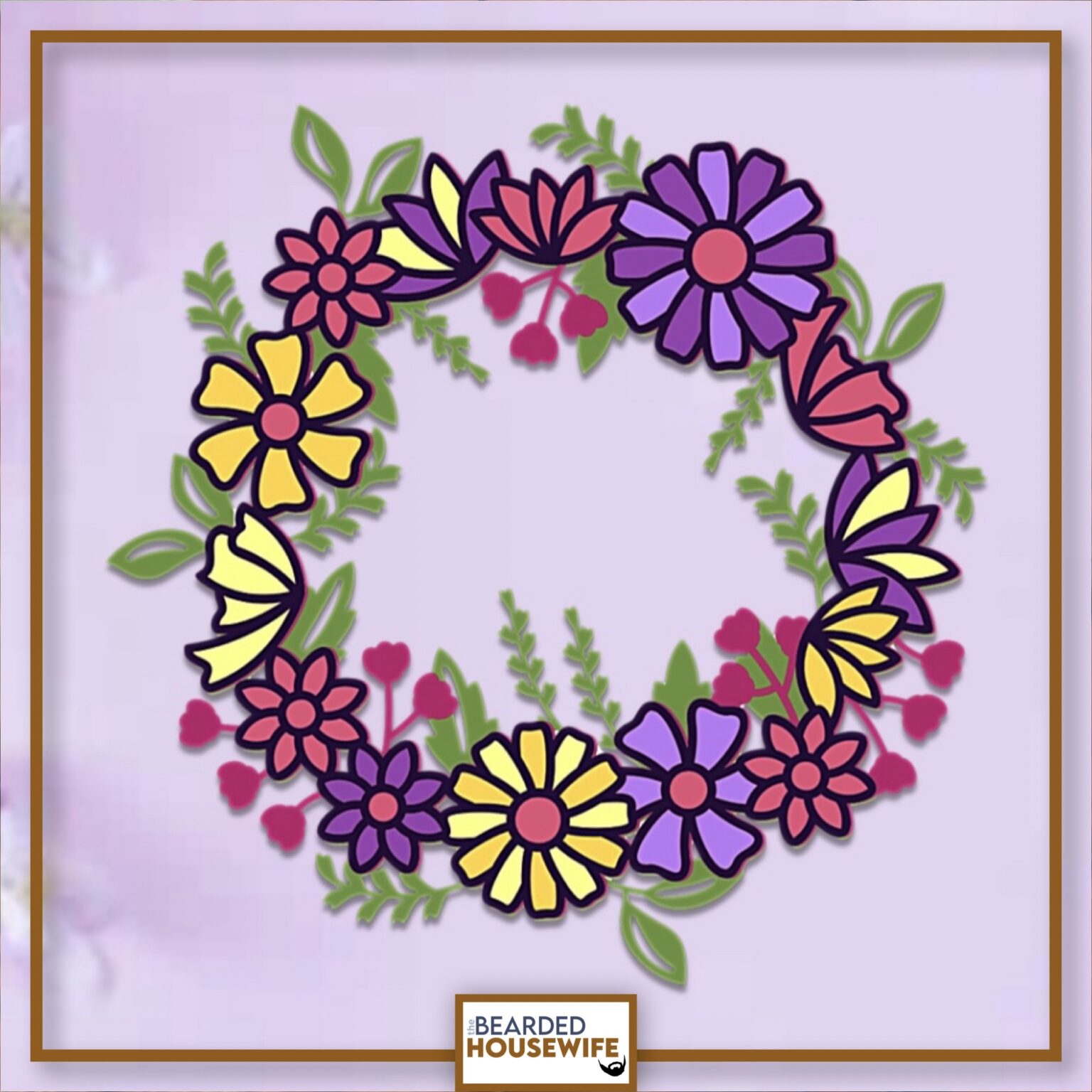 How to Pretty Spring Wreath Layered Paper Crafts - The Bearded Housewife
