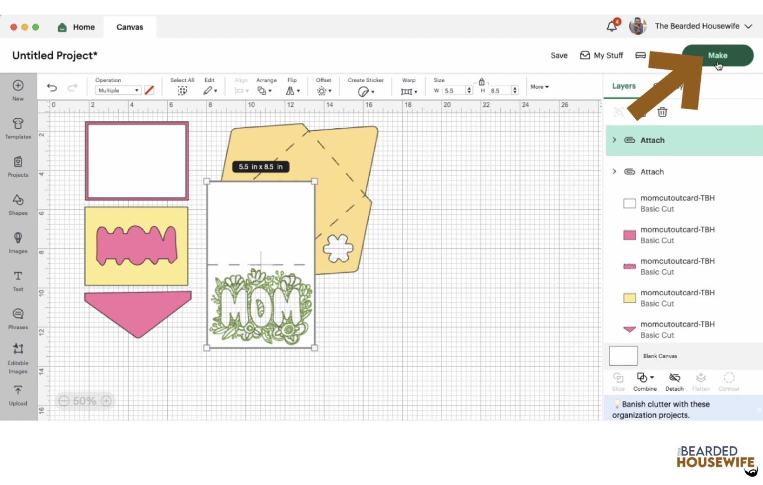 How to Make Pretty Cutout Cards for Mom - The Bearded Housewife