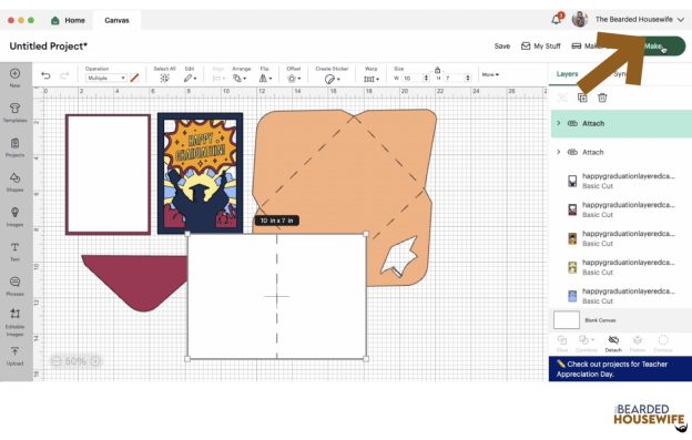 How to Make Easy Graduation Layered Cards - The Bearded Housewife