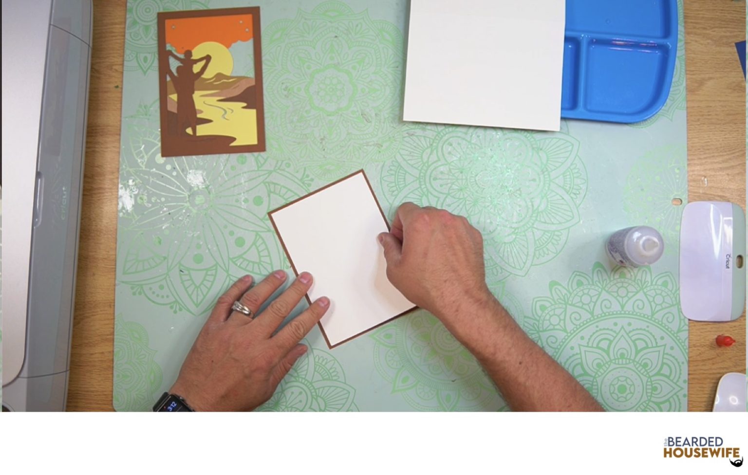 How to Make Me and Dad Layered Cards - The Bearded Housewife