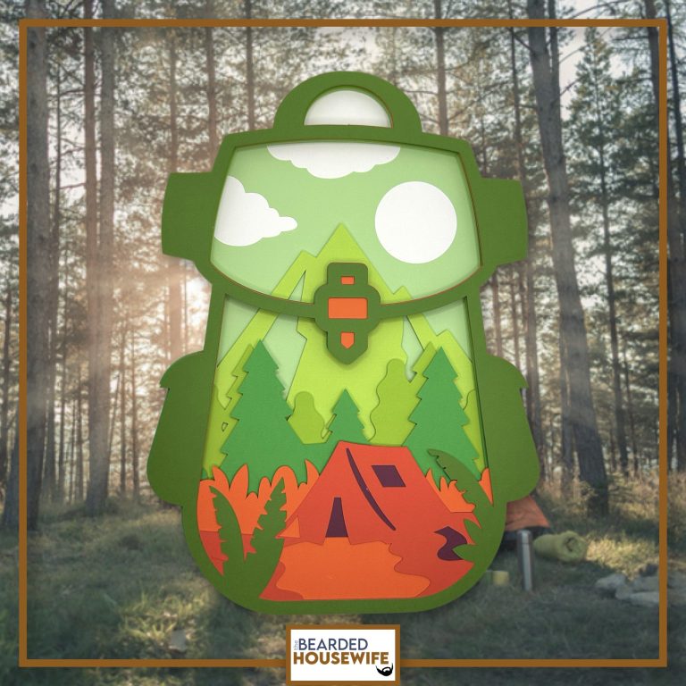 How to Make Camping Layered Paper Crafts - The Bearded Housewife