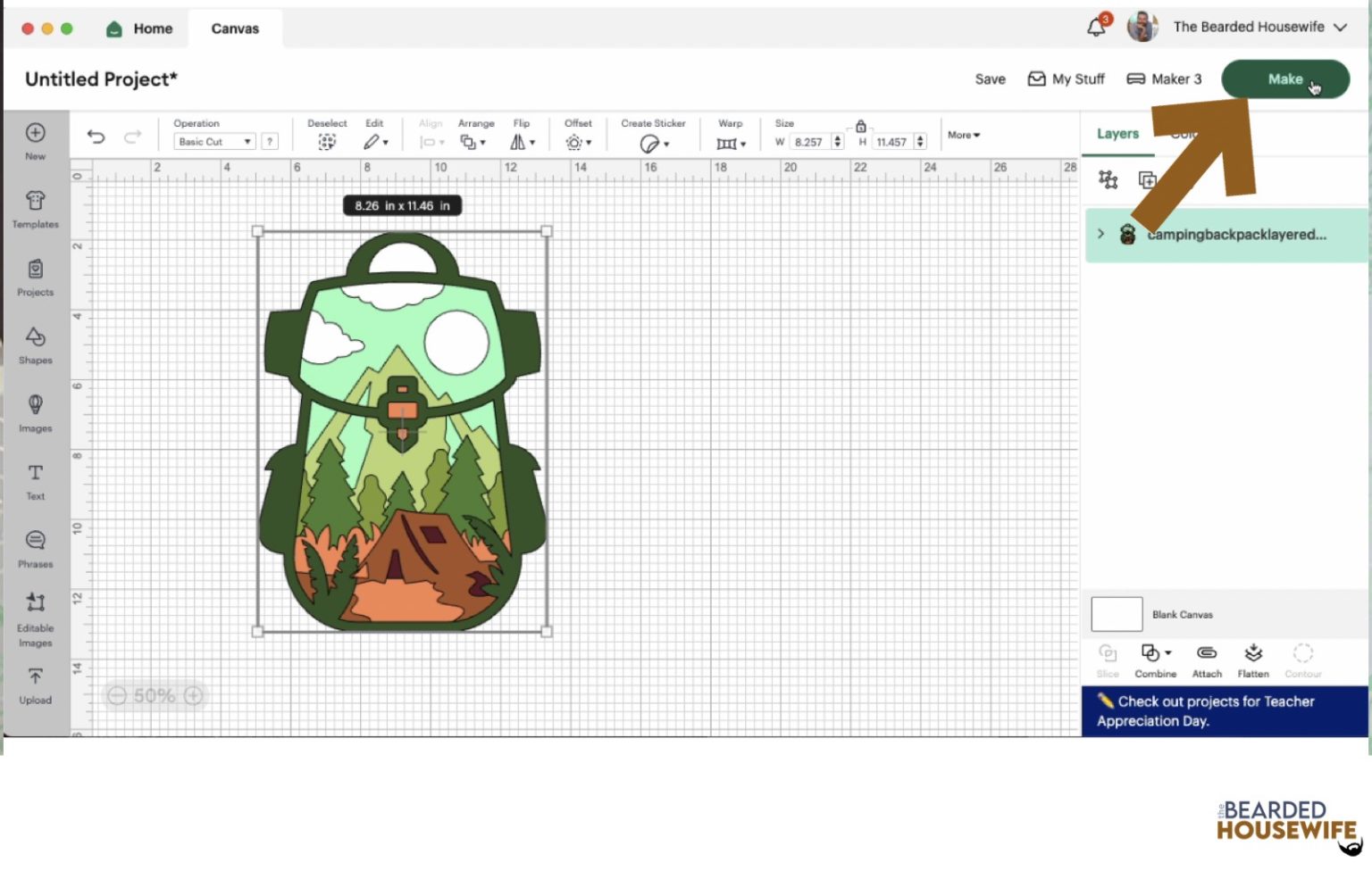 How to Make Camping Layered Paper Crafts - The Bearded Housewife