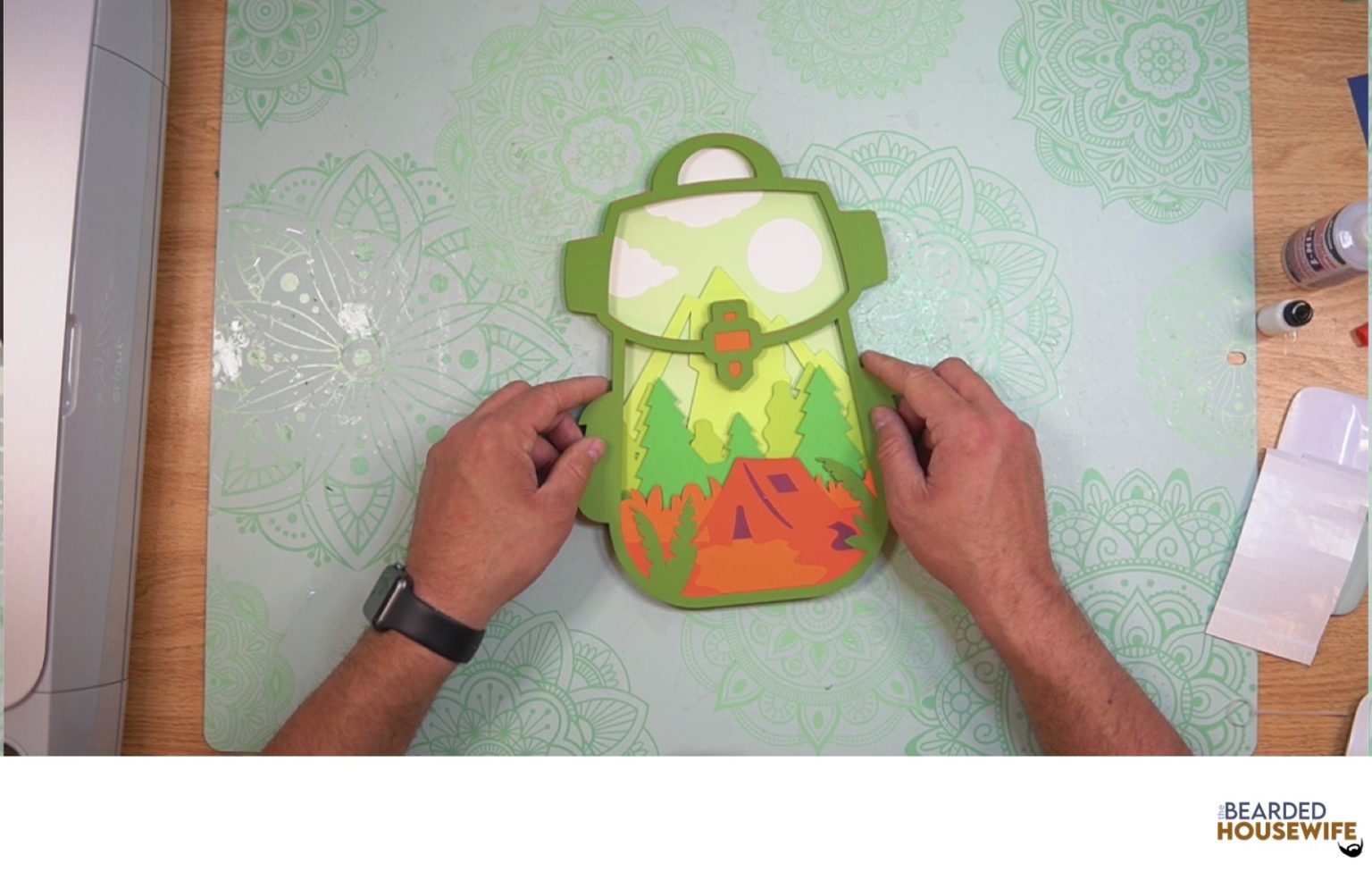 How to Make Camping Layered Paper Crafts - The Bearded Housewife