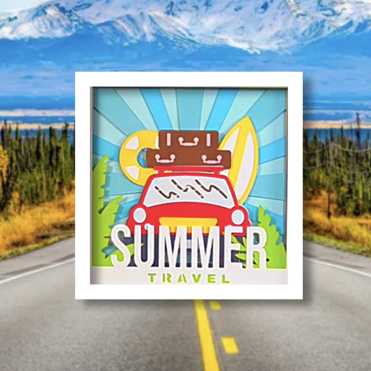 How to Make Fun Summer Travel Shadow Boxes - The Bearded Housewife