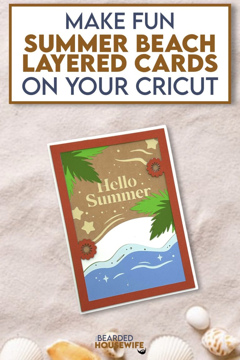 How to Make Summer Beach Layered Cards - The Bearded Housewife