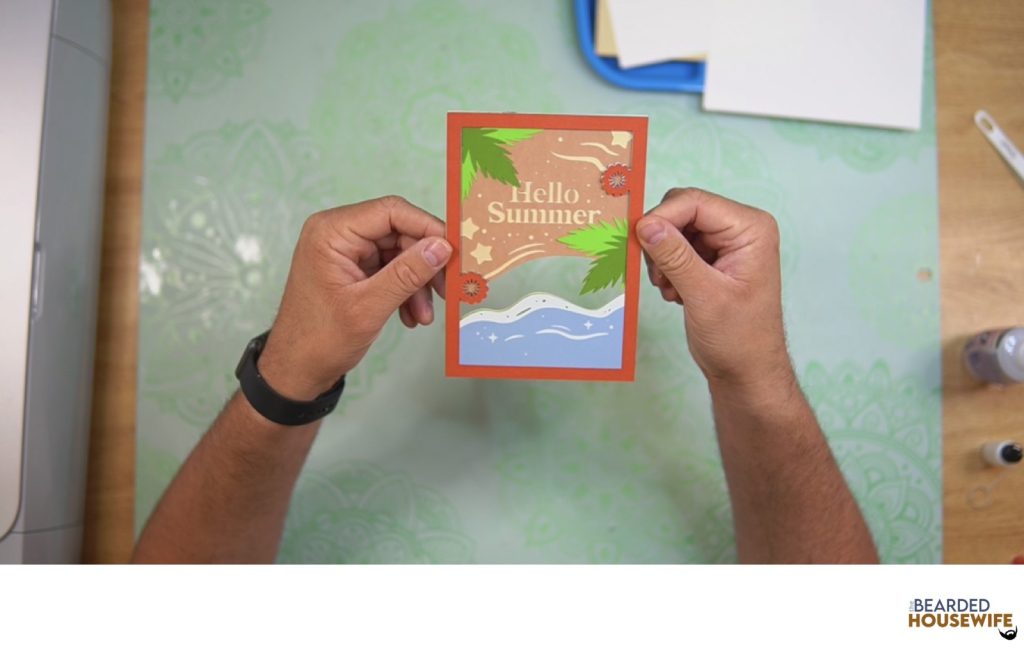 How to Make Summer Beach Layered Cards - The Bearded Housewife