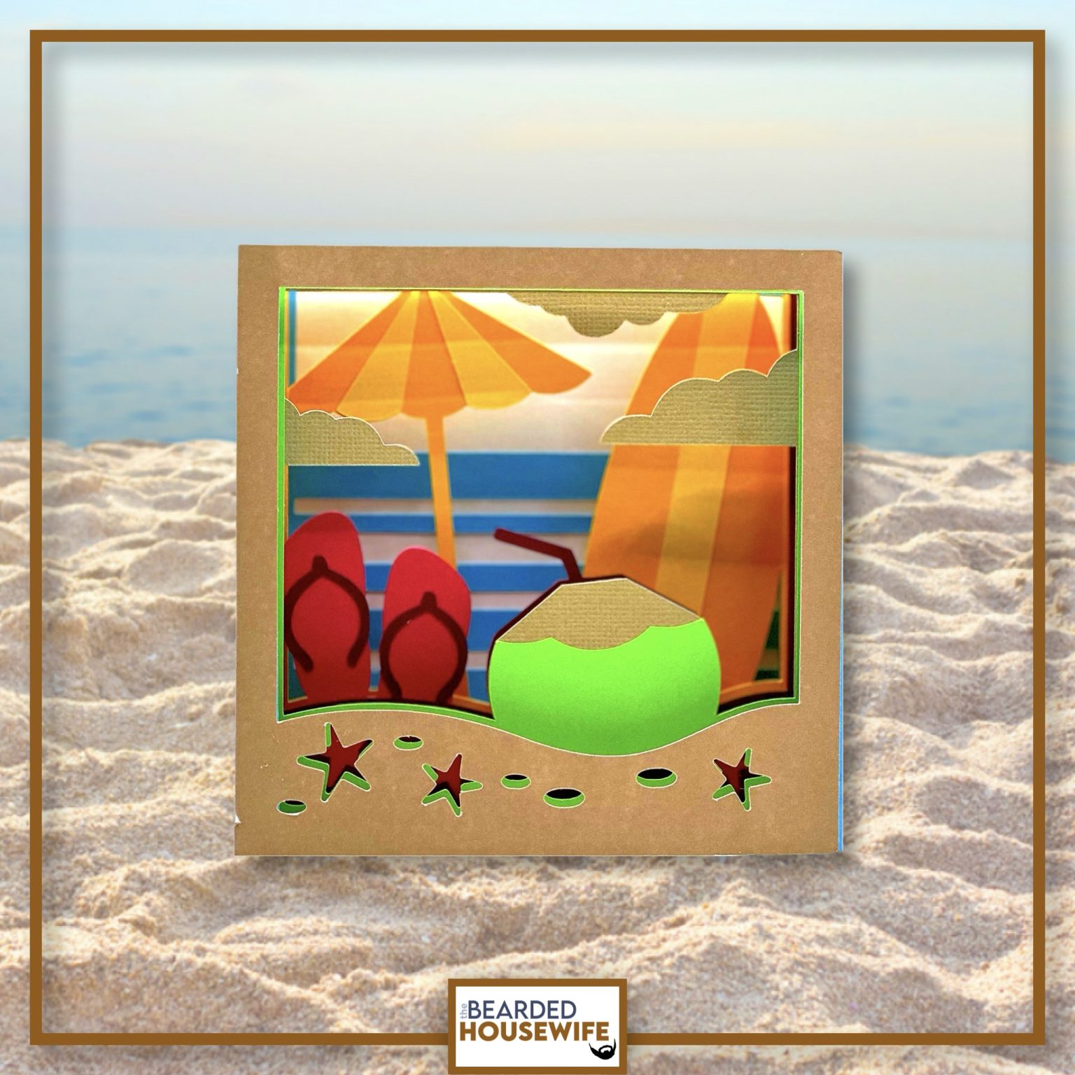 How to Make Summer on the Beach Shadow Box Cards - The Bearded Housewife