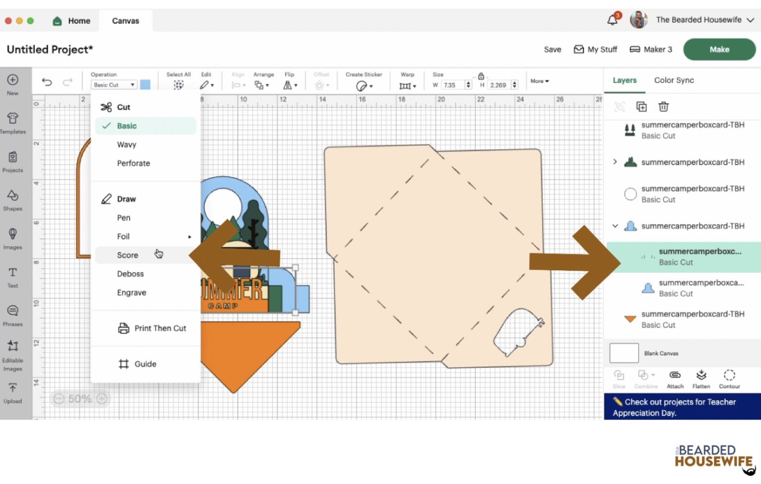 How to Make Summer Camping Box Cards - The Bearded Housewife
