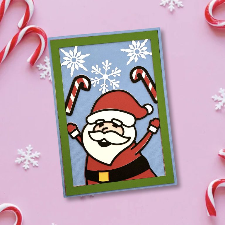 How to Make Silly Santa Layered Cards - The Bearded Housewife