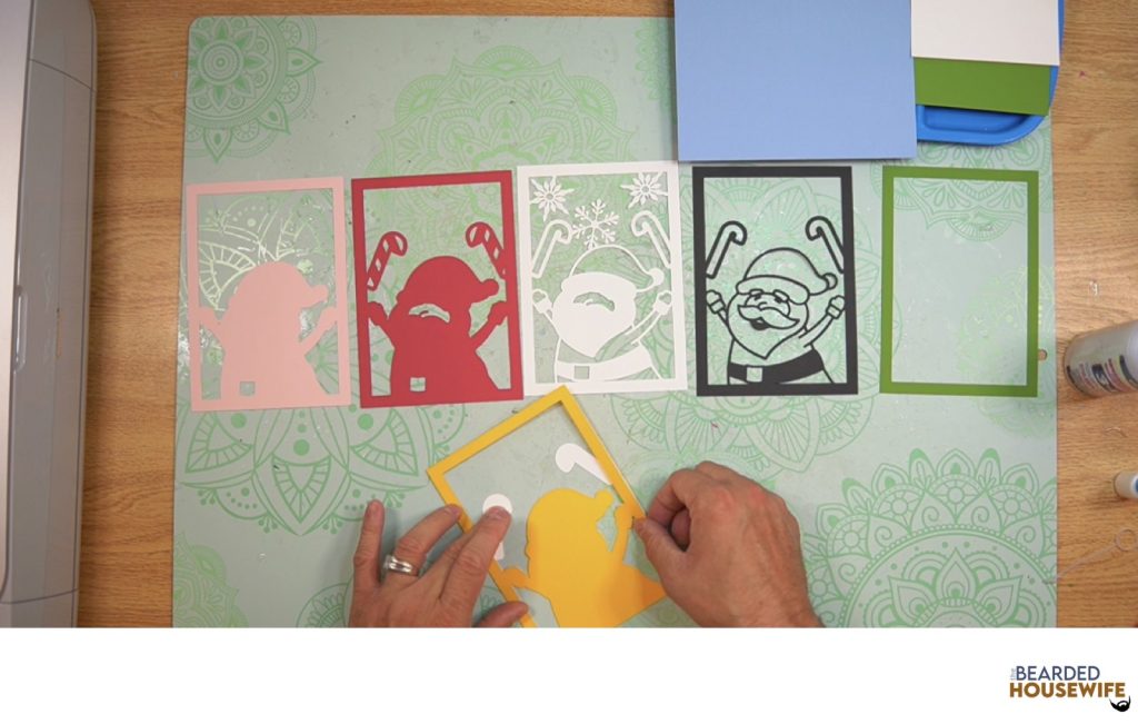 How to Make Silly Santa Layered Cards - The Bearded Housewife