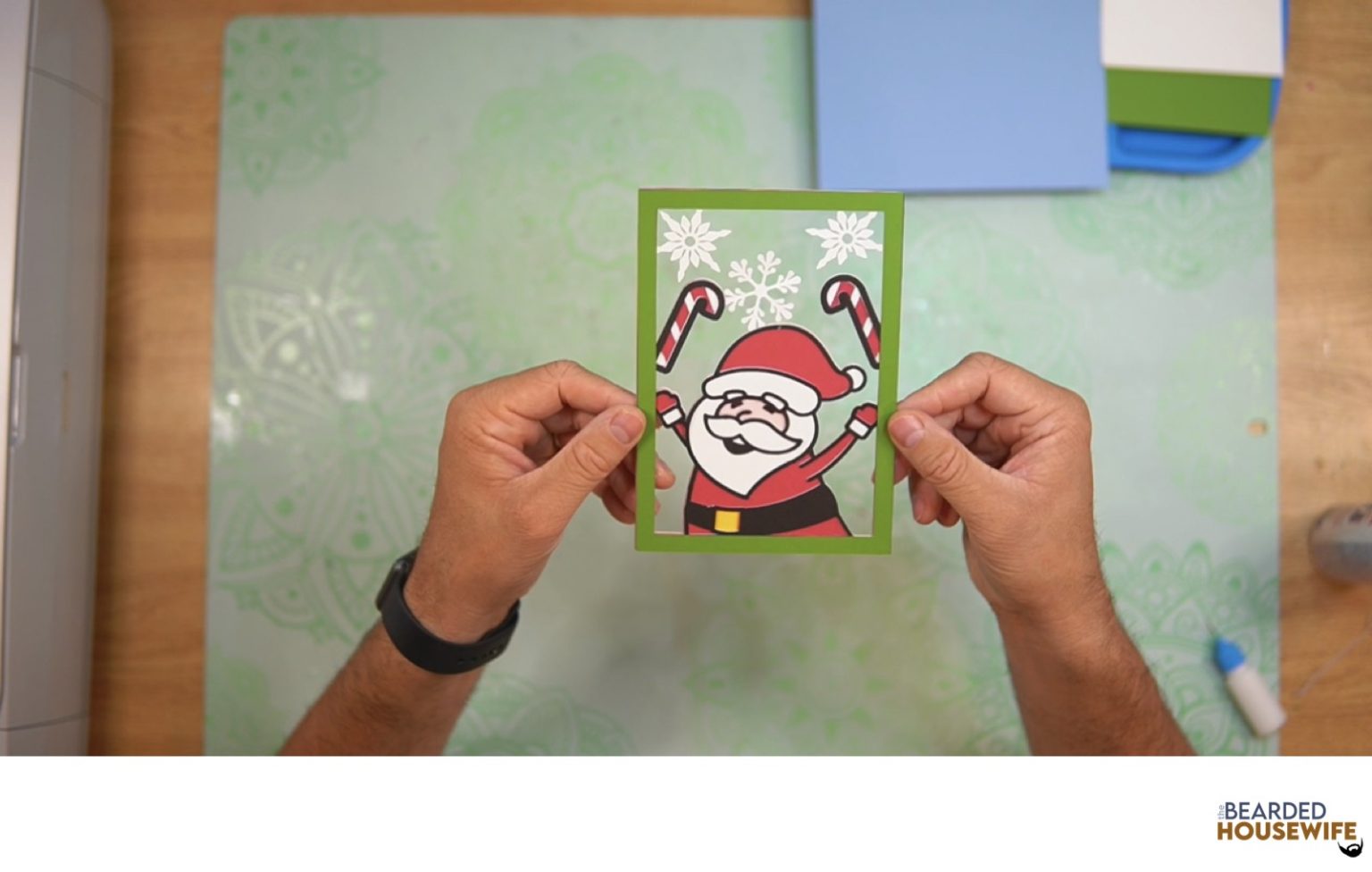 How to Make Silly Santa Layered Cards - The Bearded Housewife