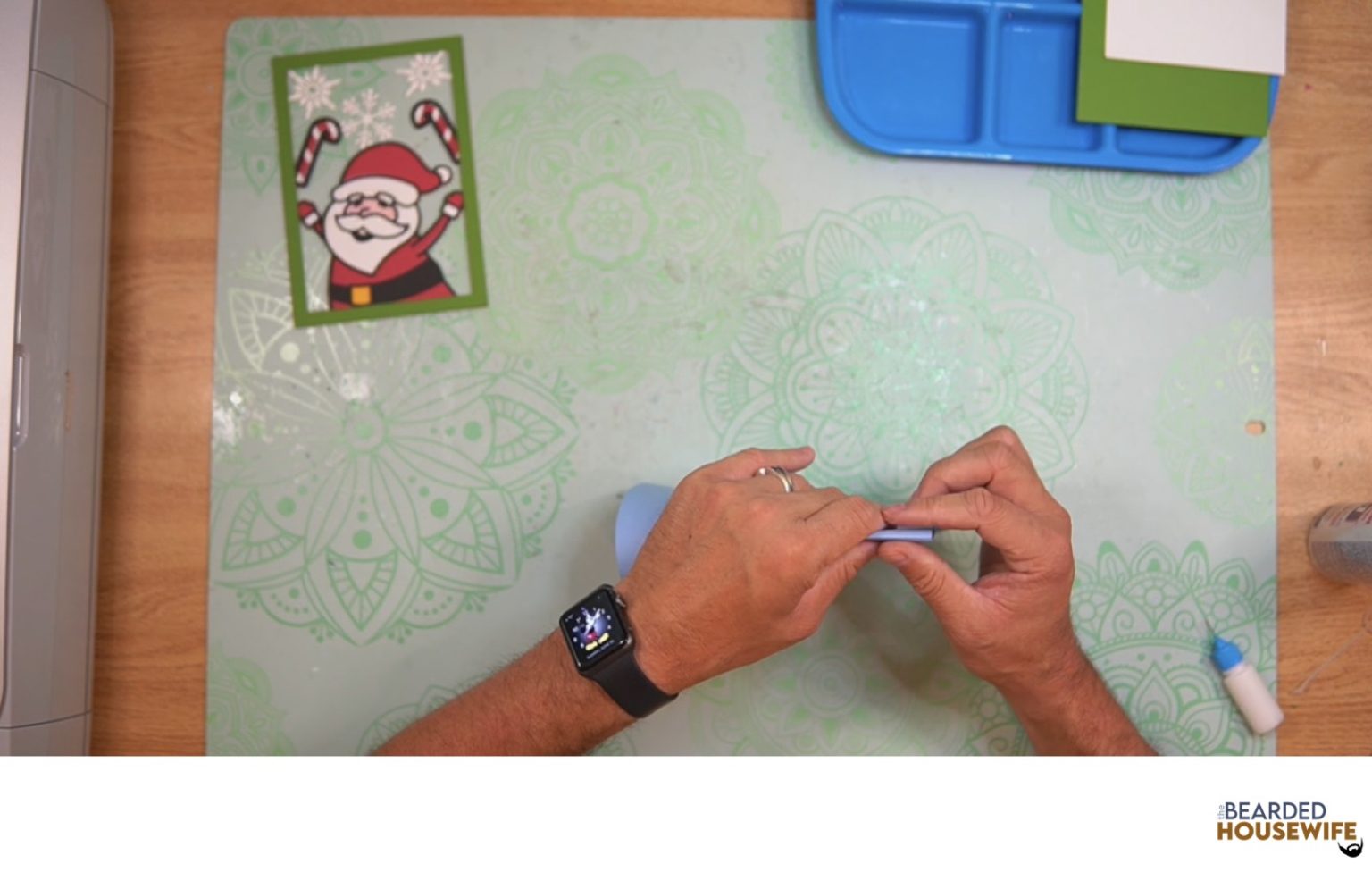 How to Make Silly Santa Layered Cards - The Bearded Housewife