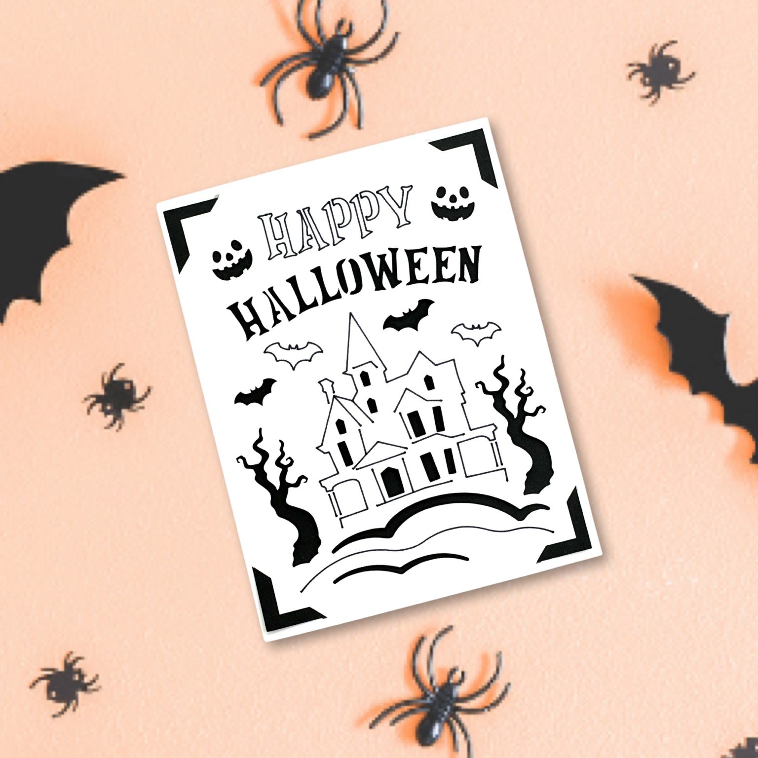 How to Make Halloween House Insert Cards - The Bearded Housewife