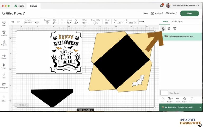 How to Make Halloween House Insert Cards - The Bearded Housewife