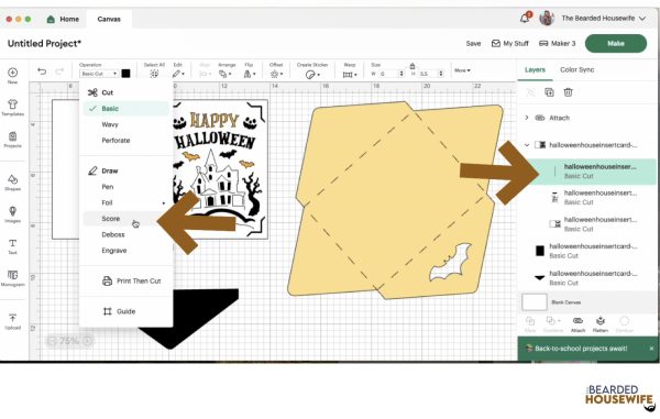 How to Make Halloween House Insert Cards - The Bearded Housewife