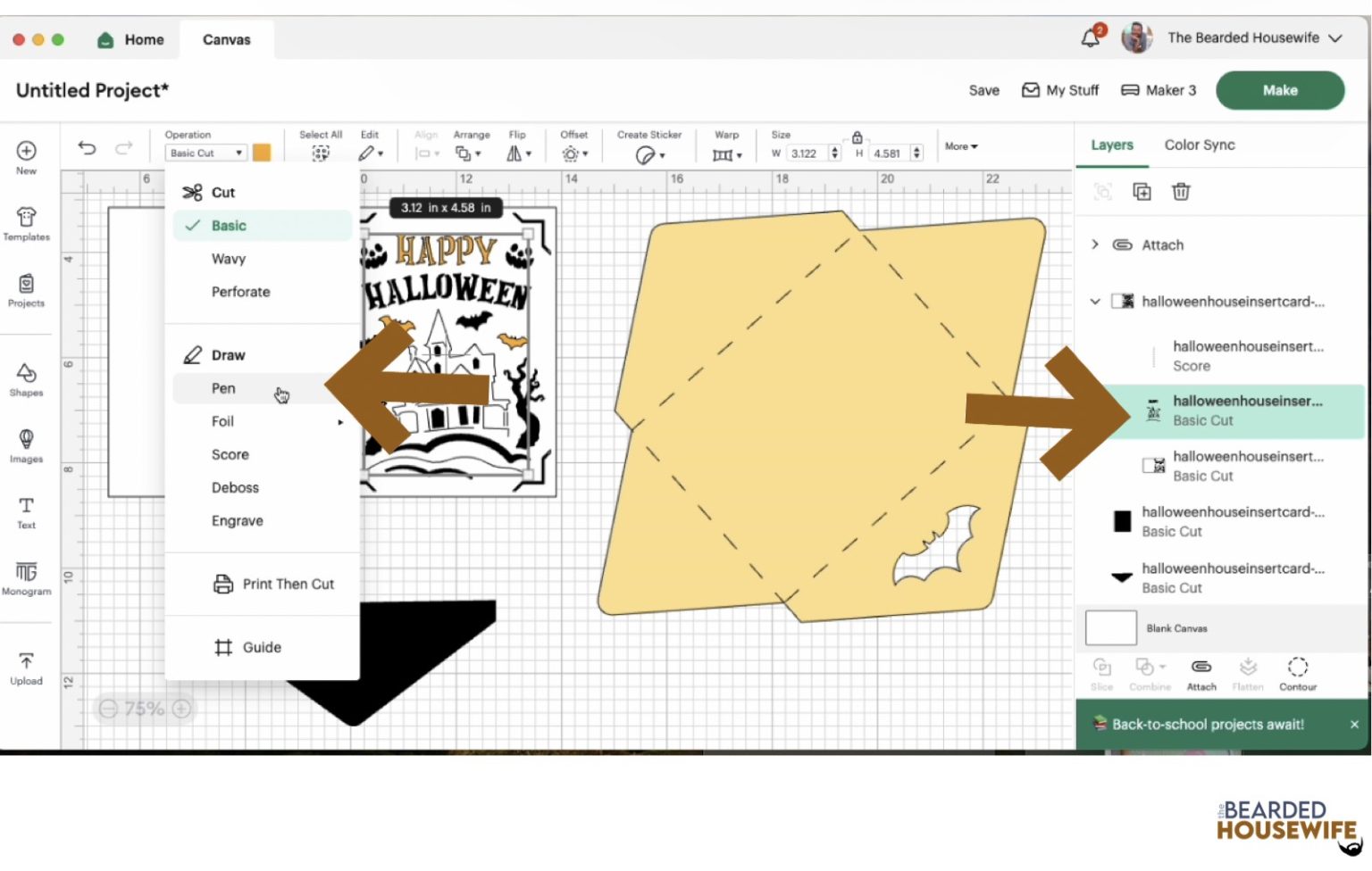 How to Make Halloween House Insert Cards - The Bearded Housewife