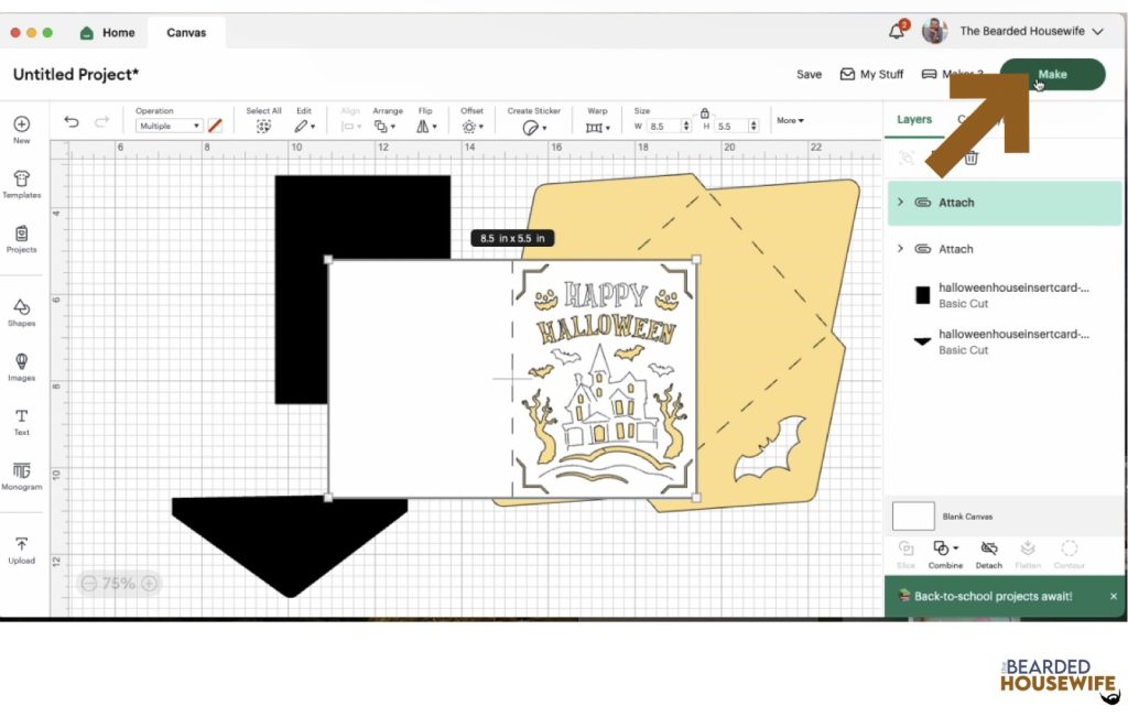How to Make Halloween House Insert Cards - The Bearded Housewife