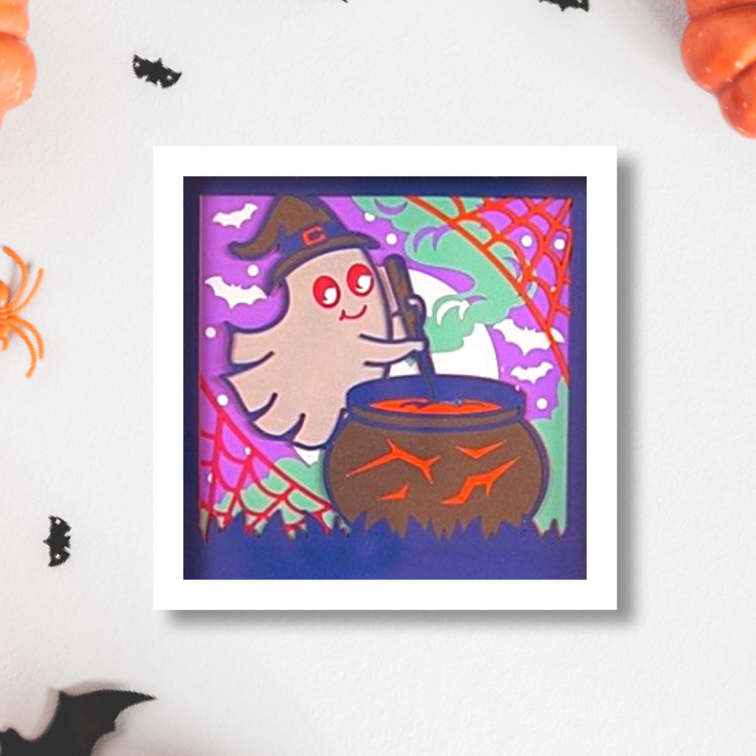 How to Make Ghost Cauldron Shadow Boxes - The Bearded Housewife