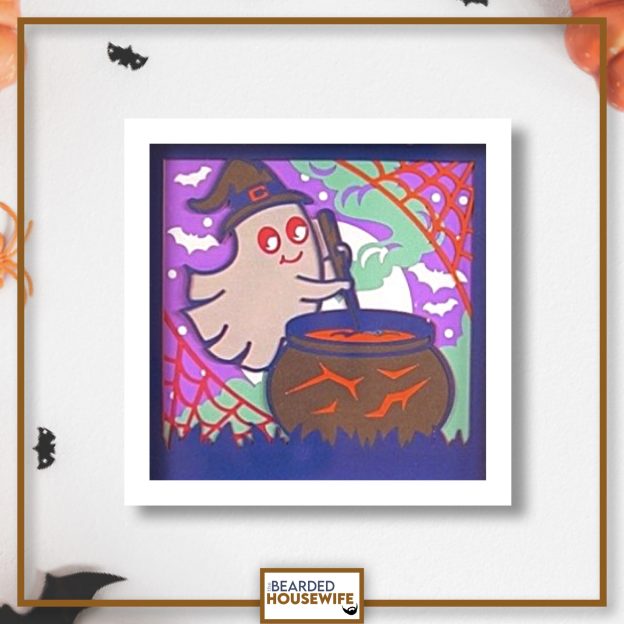 How to Make Ghost Cauldron Shadow Boxes - The Bearded Housewife