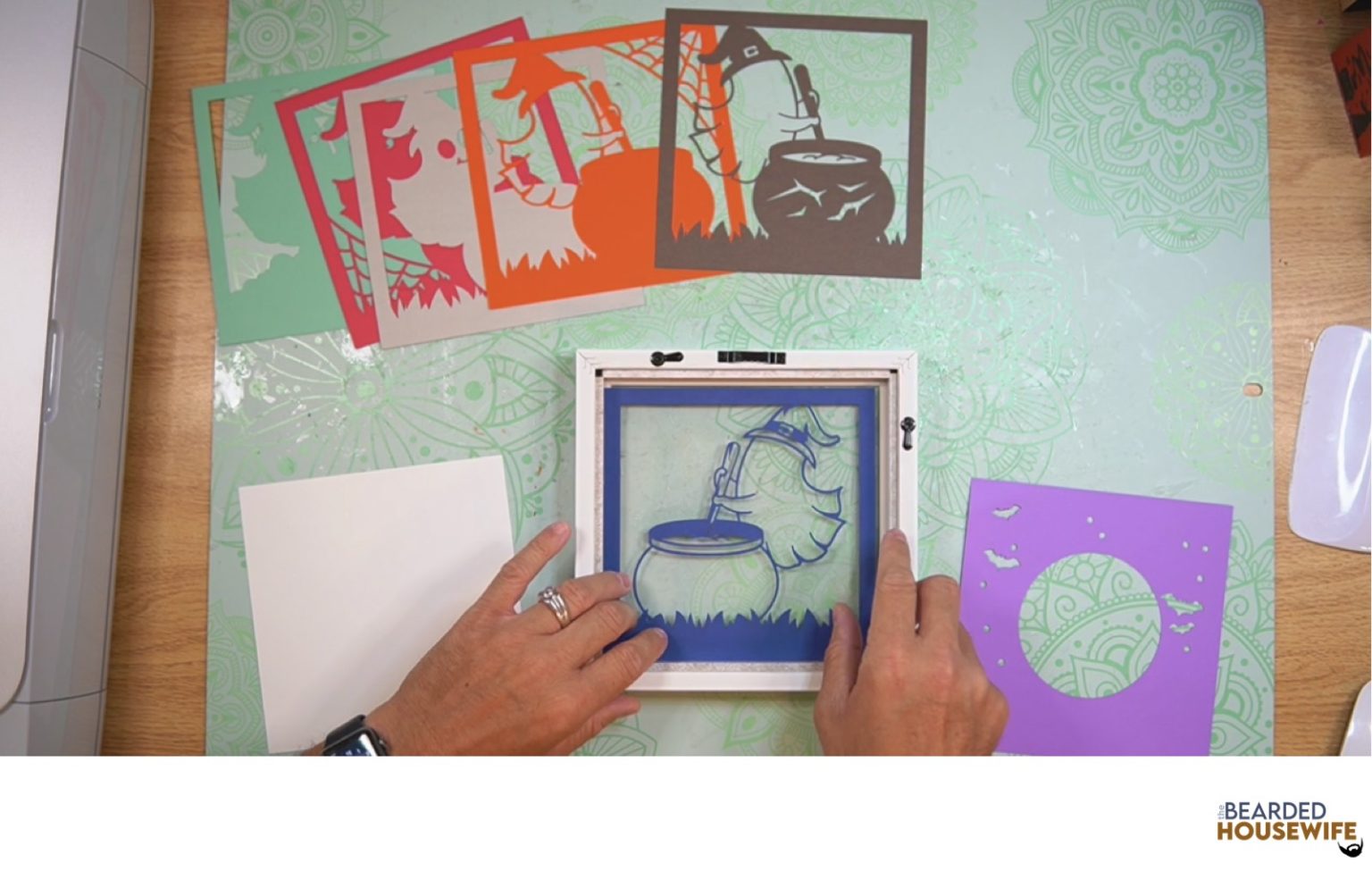 How to Make Ghost Cauldron Shadow Boxes - The Bearded Housewife