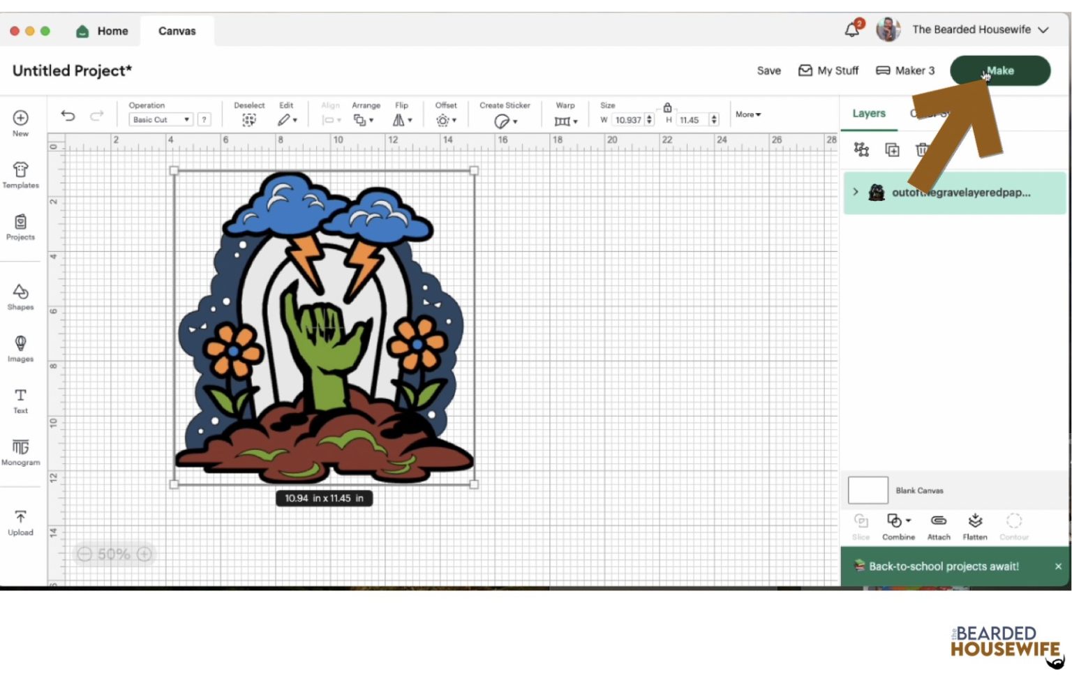 How to Make Out of the Grave Layered Paper Crafts - The Bearded Housewife