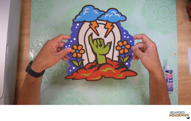 How to Make Out of the Grave Layered Paper Crafts - The Bearded Housewife