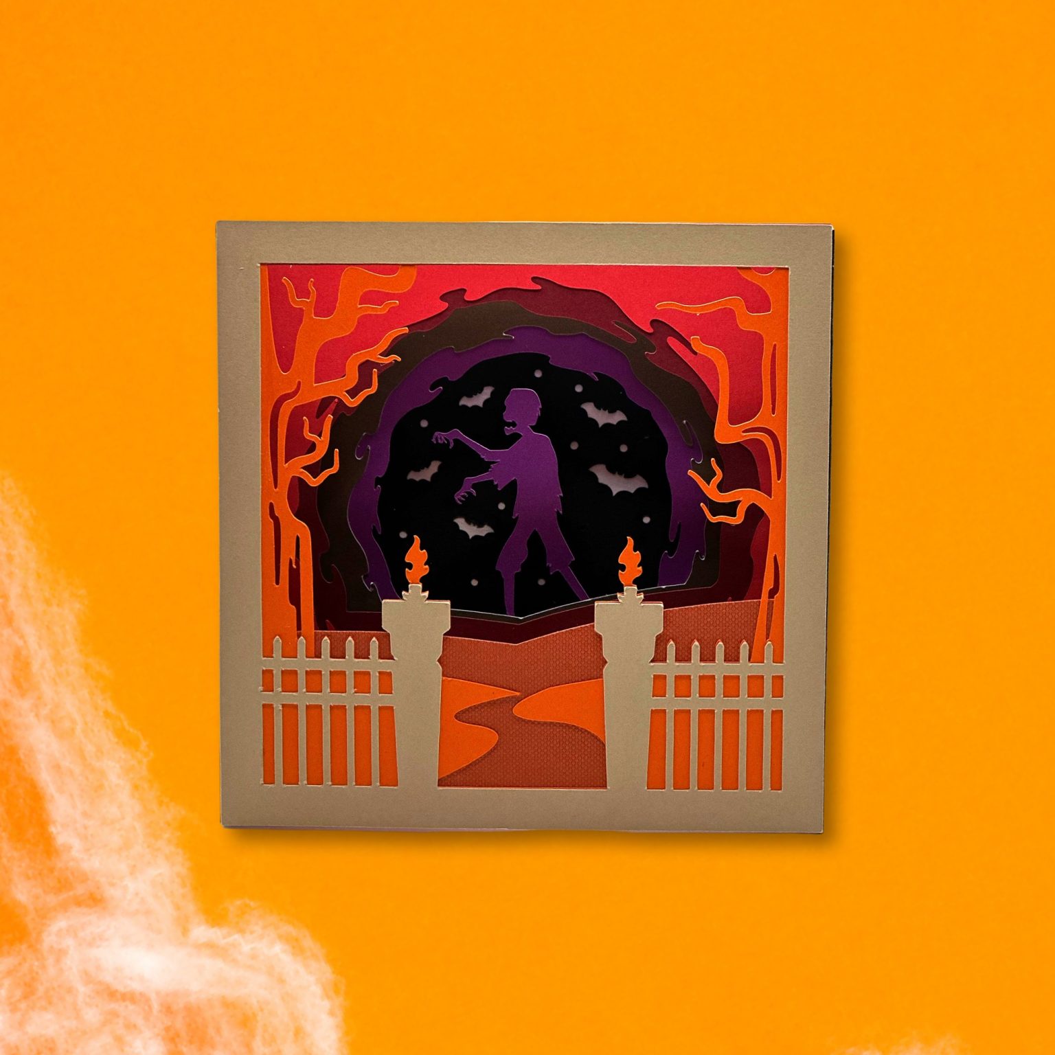 How to Make Cool Zombie Shadow Box Cards - The Bearded Housewife