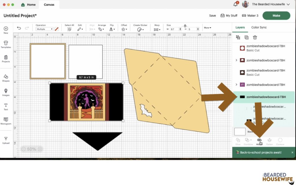 How to Make Cool Zombie Shadow Box Cards - The Bearded Housewife