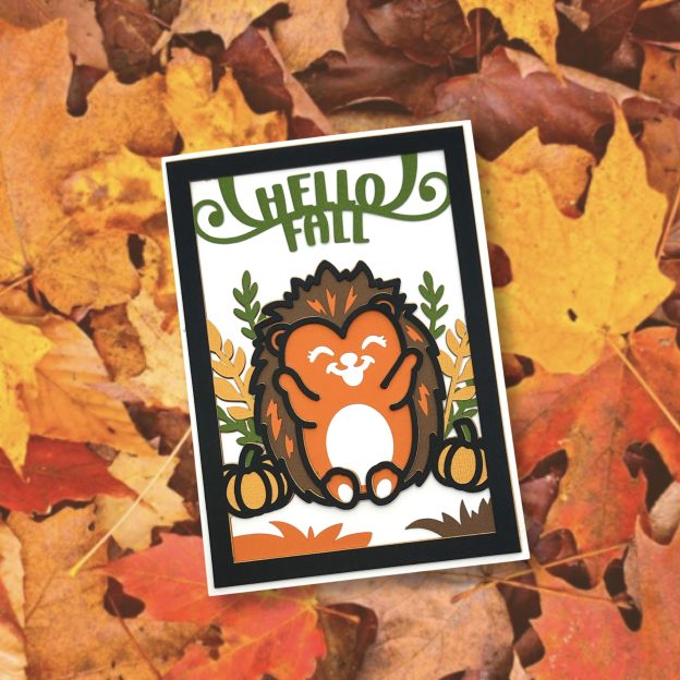 How to Make Cute Fall Porcupine Layered Cards - The Bearded Housewife