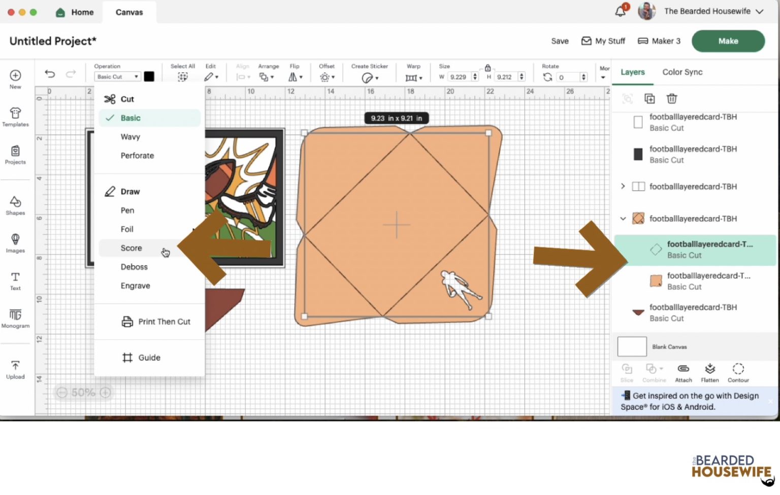 How to Make Fun Football Layered Cards - The Bearded Housewife