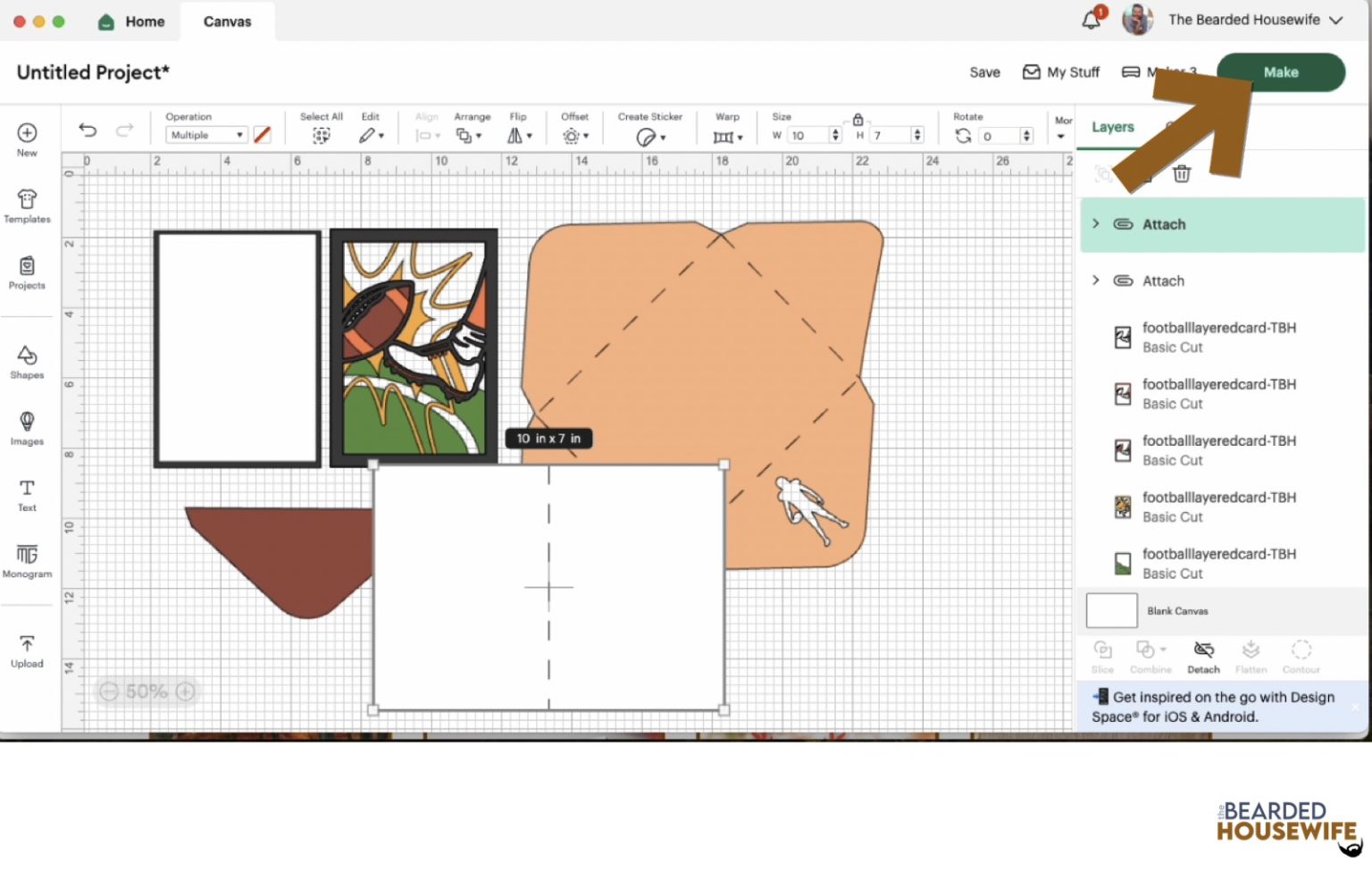 How to Make Fun Football Layered Cards - The Bearded Housewife