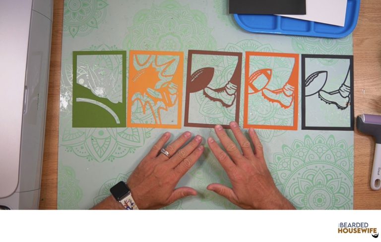How to Make Fun Football Layered Cards - The Bearded Housewife