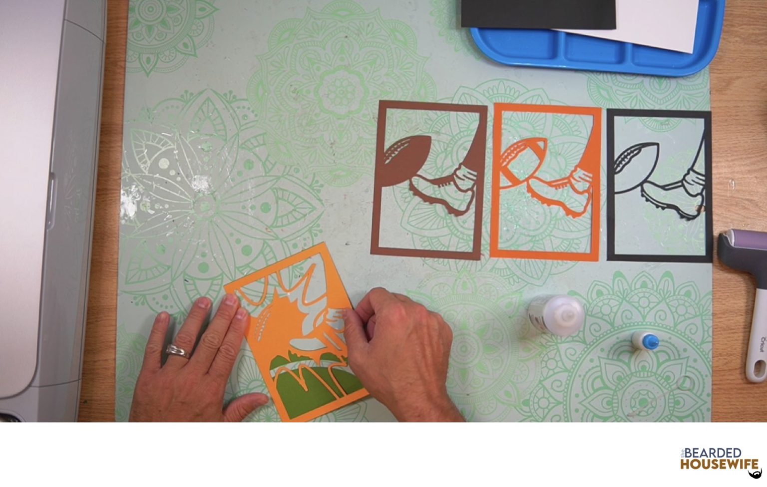 How to Make Fun Football Layered Cards - The Bearded Housewife