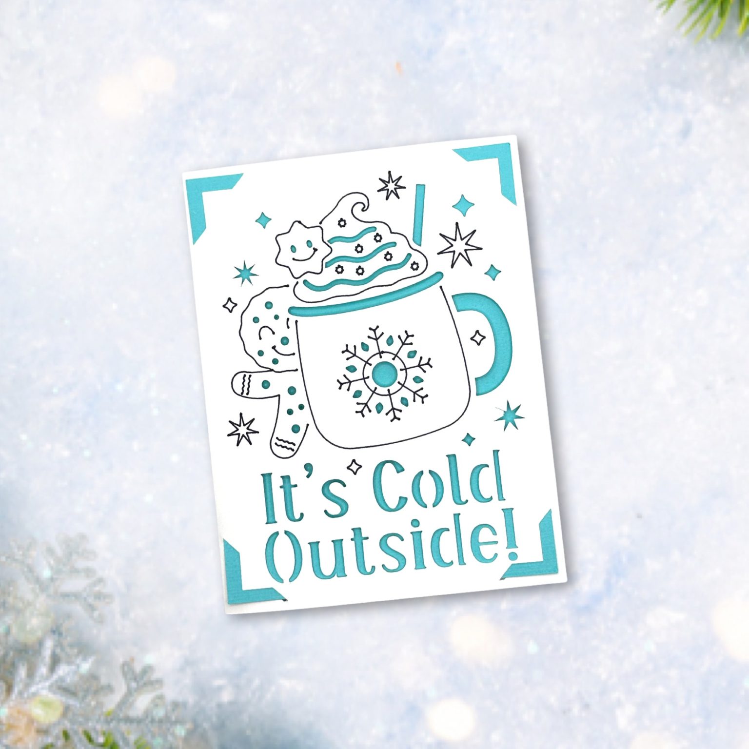 How to Make Cute It's Cold Outside Insert Cards - The Bearded Housewife