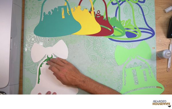 How to Make Cute Holiday Bell Layered Paper Crafts - The Bearded Housewife