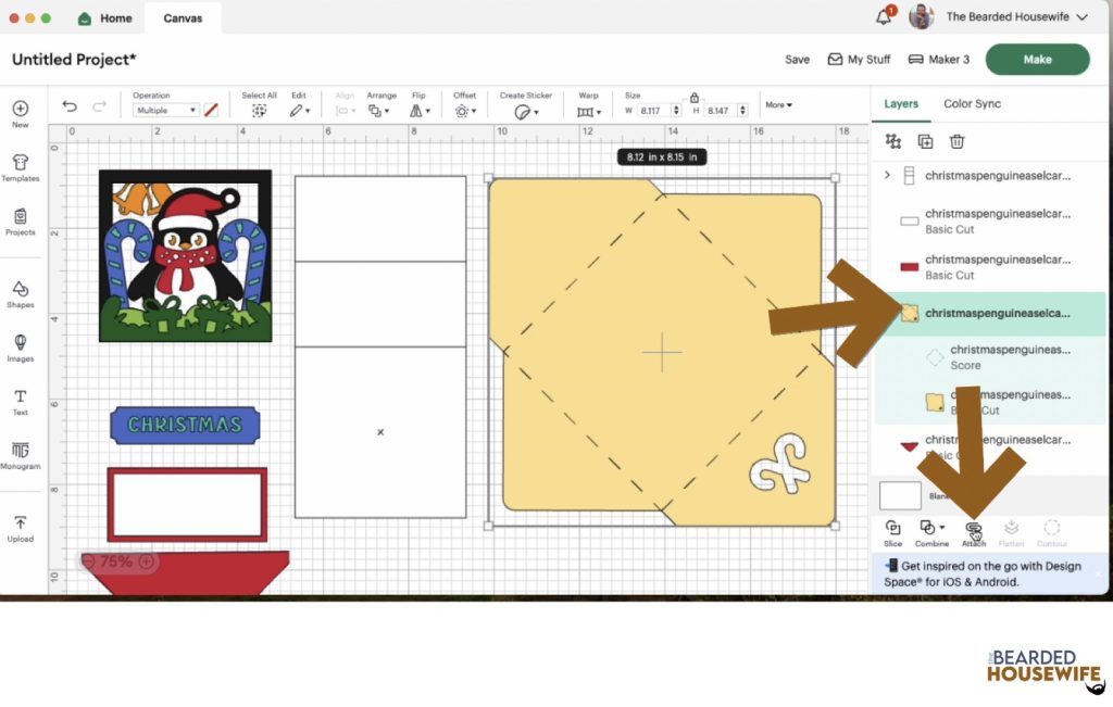 How to Make Cute Christmas Penguin Easel Cards - The Bearded Housewife
